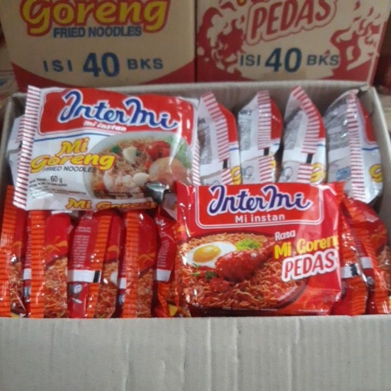Jual INTERMIE GORENG DAN PEDAS MIX 40PC | Shopee Indonesia