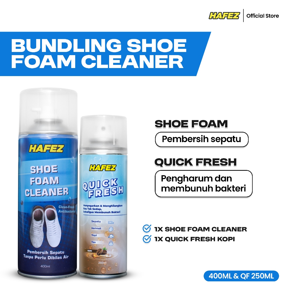 Jual Hafez Shoe Cleaner 1 PCS - Bonus Quick Fresh Pembersih Dan ...