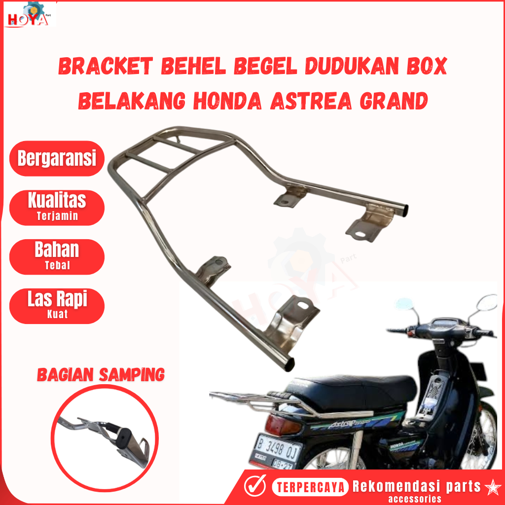 Jual Bracket Behel Dudukan Box Belakang Honda Astrea Grand | Shopee ...