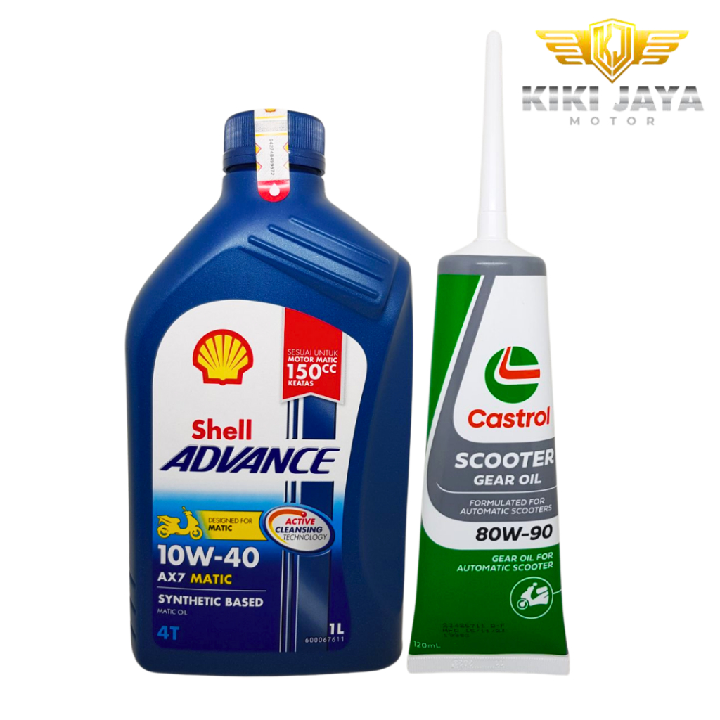 Jual Bundle Oli Motor Shell Advance AX7 Matic 10W-40 150cc 1 L + Oli ...
