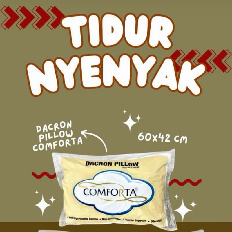 Jual Bantal Dacron Comforta (Ukuran 60x42cm) | Shopee Indonesia