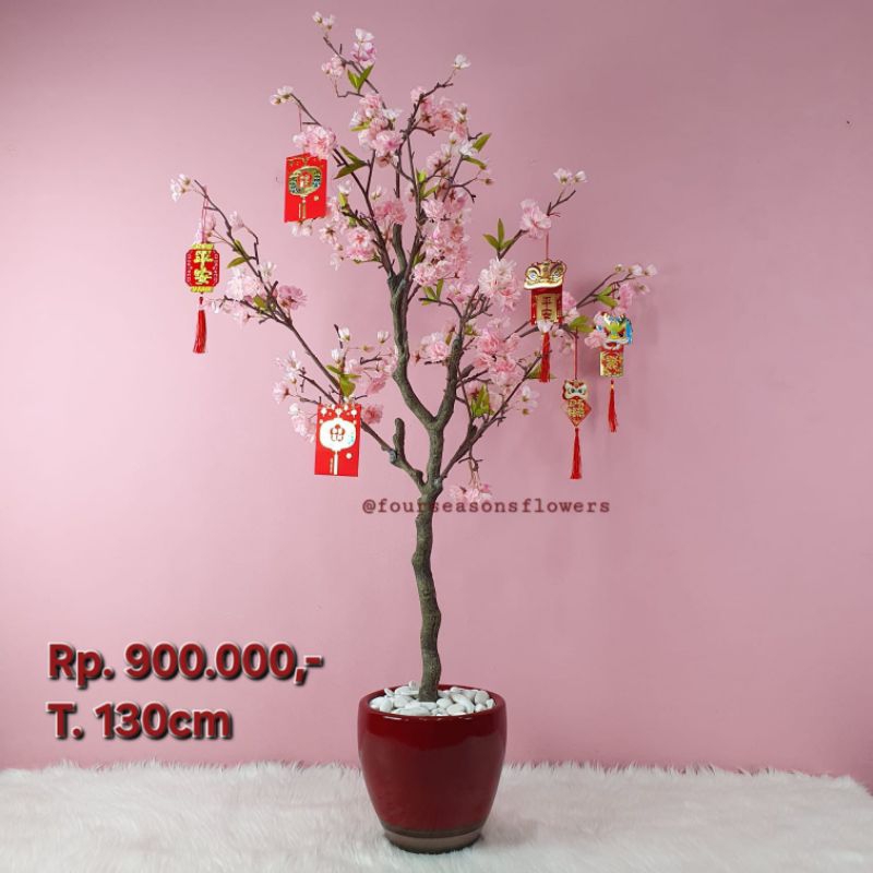 Jual Pohon Sakura Artificial CNY/ Cherry Blossom Vas Orchid Keramik ...