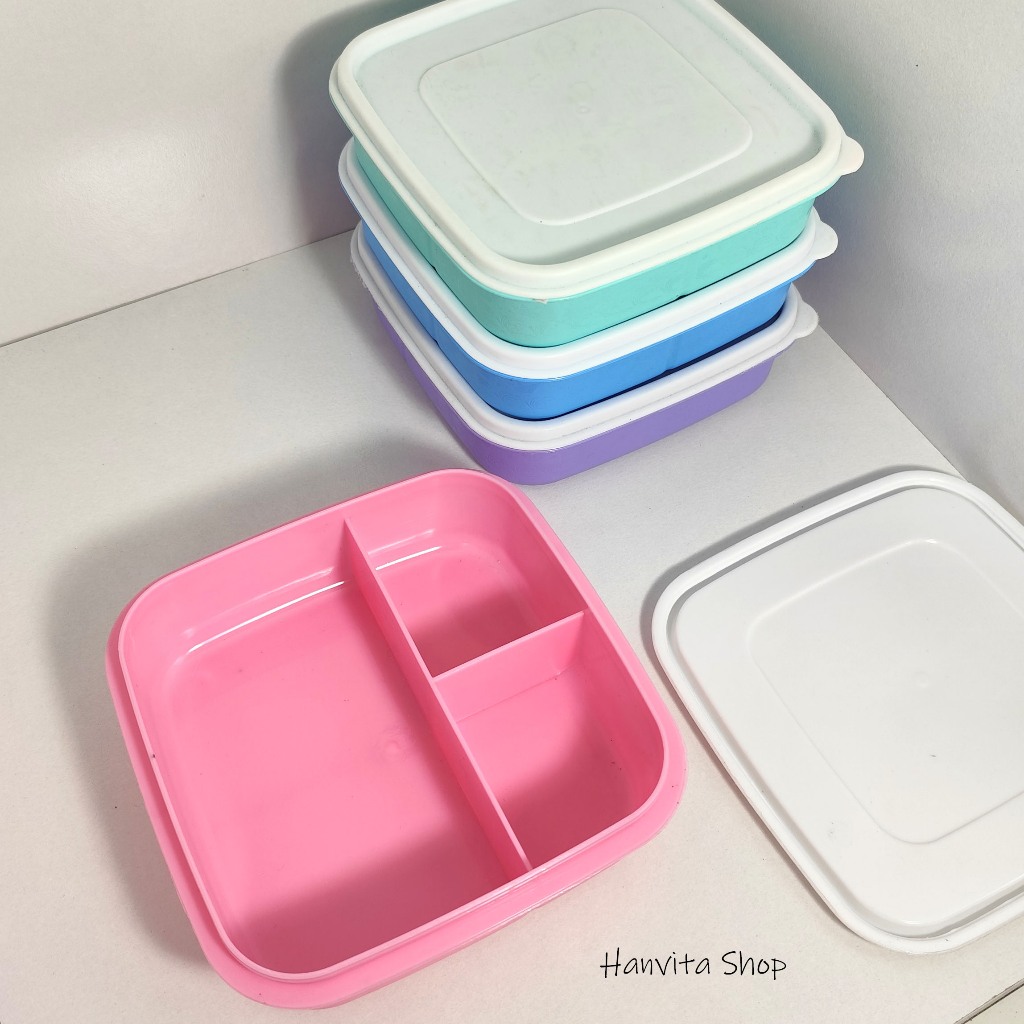 Jual Kotak Makan Lunch Box Anak Sekolah 600ml - Bahan Plastik Tahan ...