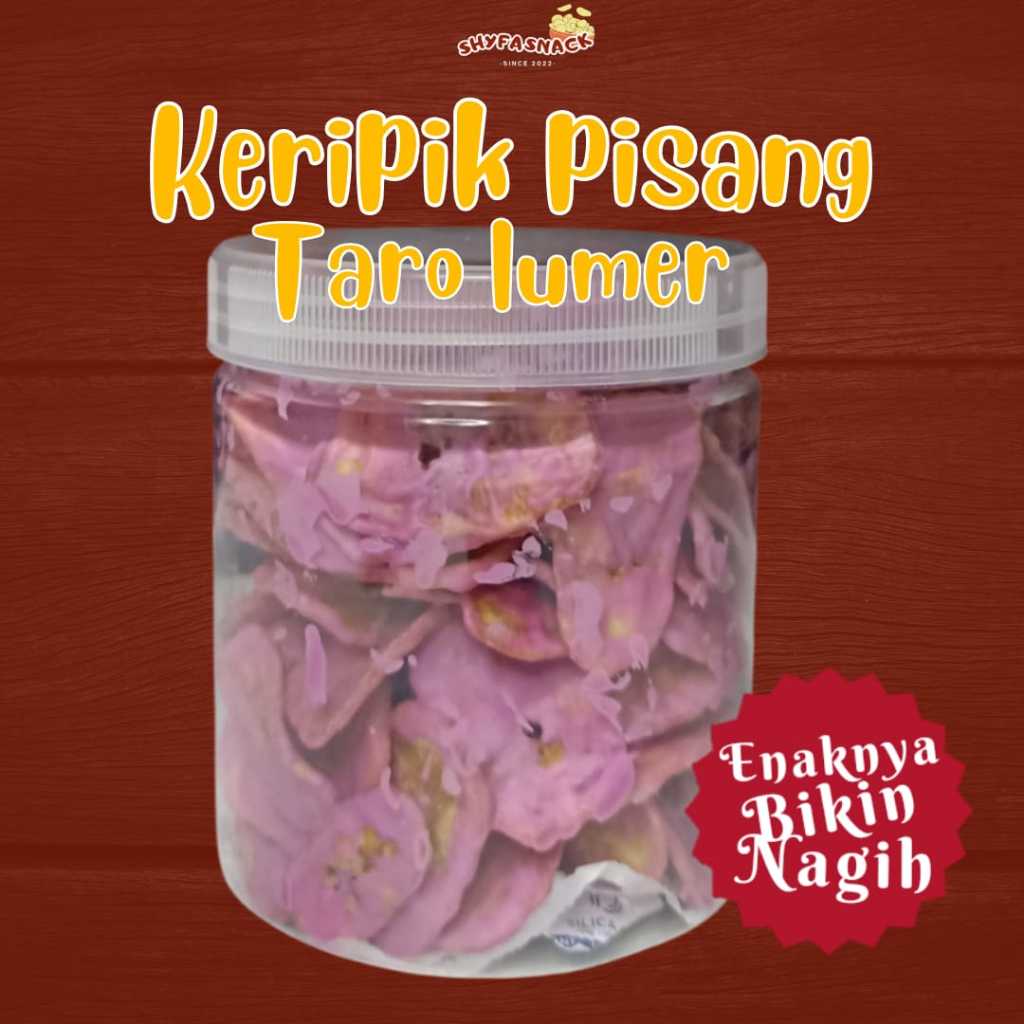 Jual KERIPIK PISANG TARO LUMER KHAS SHYFA SNACK | Shopee Indonesia