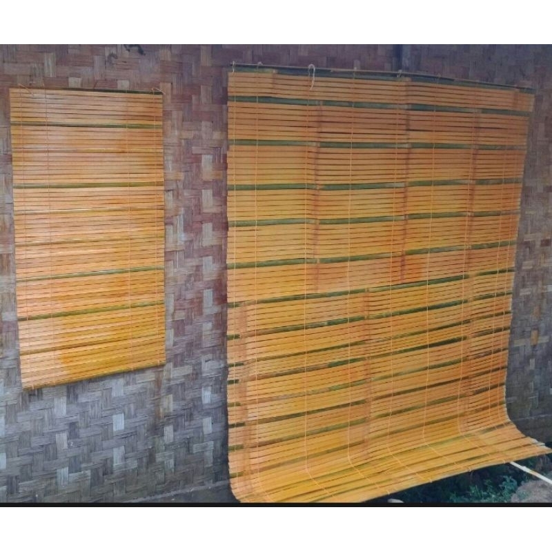 Jual Tirai bambu krey gulung outdoor ukuran 50x100m plus tali+ring set semua ukuran lebar kali ...