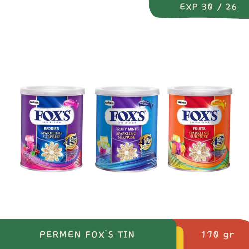 Jual PERMEN FOX FRUITS / BERRIES CANDY / FRUITY MINTS TIN KALENG (180 ...