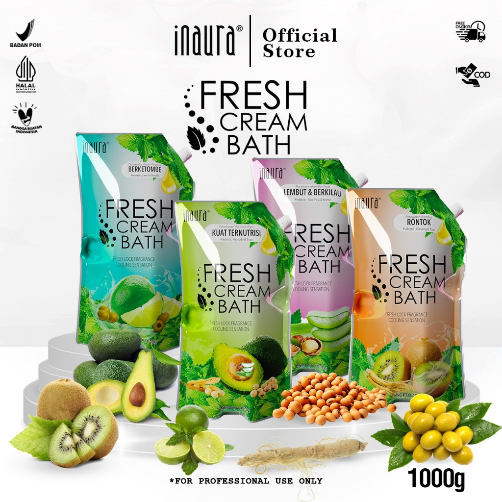Jual Inaura fresh creambath 1000g | Shopee Indonesia