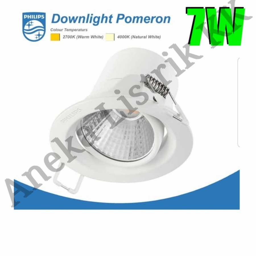 Jual PHILIPS LED POMERON 7W SOROT SPOTLIGHT LAMPU SPOT 59776 7 W WATT ...