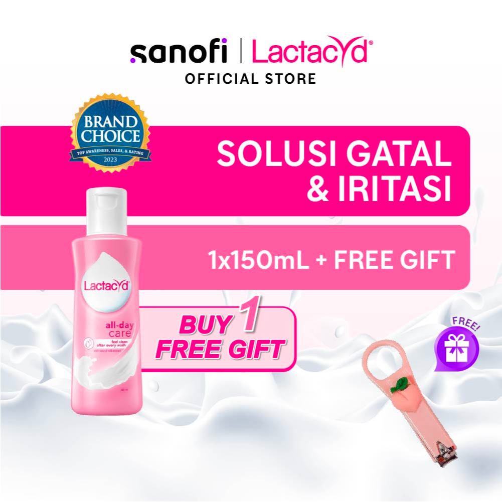 Jual [Buy 1 FREE GIFT] Lactacyd All Day Care Feminine Wash 150mL Pembersih Kewanitaan untuk ...