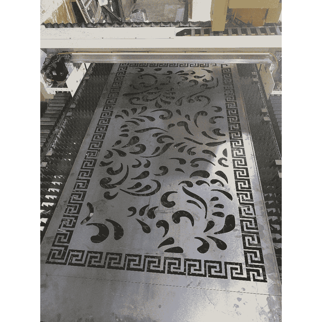 Jual jasa laser cutting besi 4MM 4 MM potong custom kustom motif bulat ...