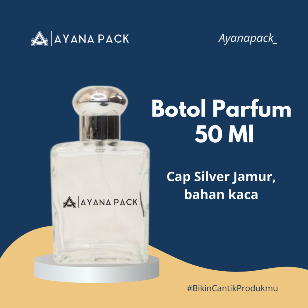 Jual Botol Parfum Kotak Bening Chanel 50 ml Hitam/Silver/Gold/Bening ...