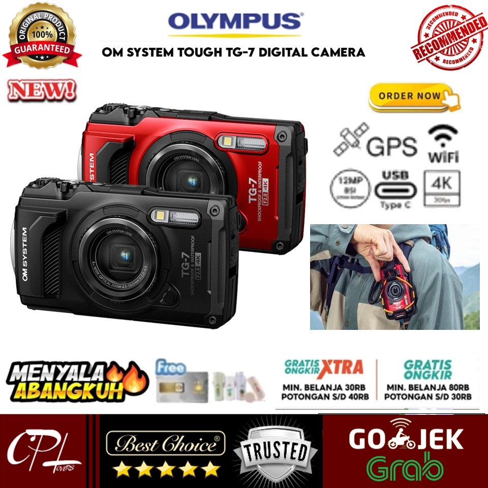 Jual Olympus Tough TG-7 Digital Pocket Camera Underwater Waterproof ...
