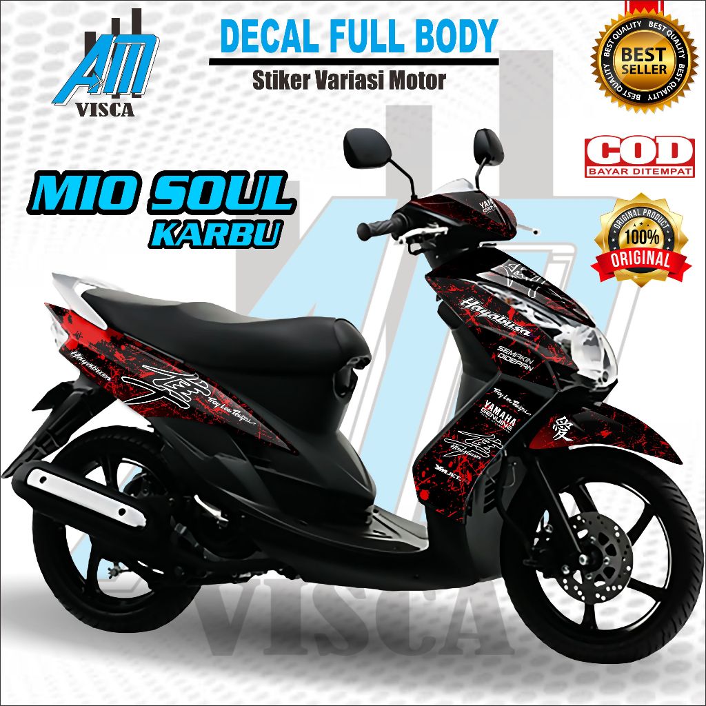 Jual Decal Stiker - Decal Full Body Mio Soul Karbu Desain - Hayabusa ...