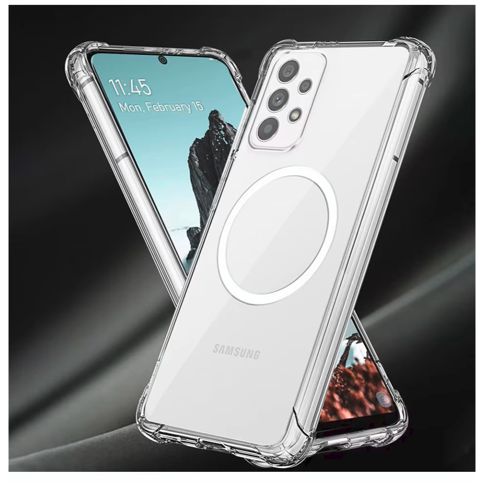 Jual Case Samsung A32 A52 A52s A72 MAGSAFE Wireless Magnetic Anti CRACK Bumper Magnetic Clear ...