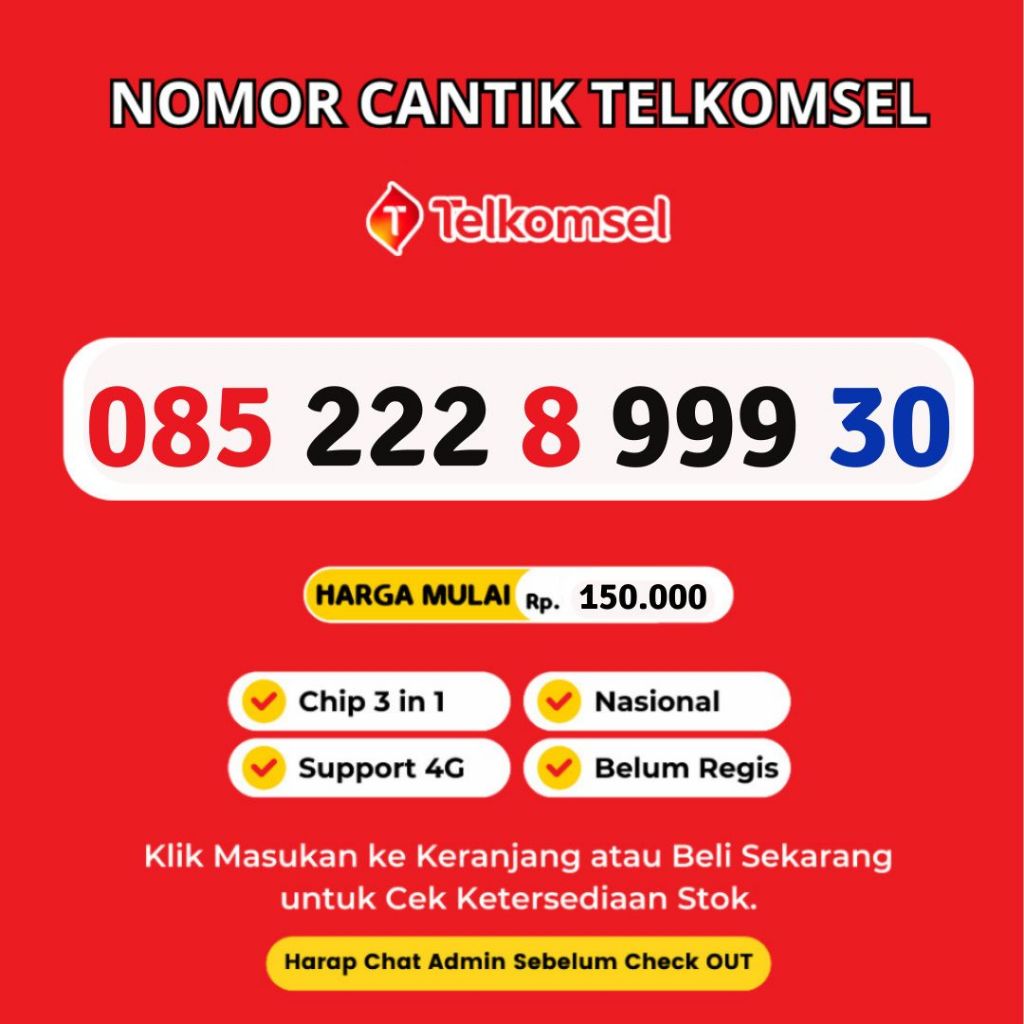 Jual Nomor Cantik Telkomsel Simpati Seri Triple - Kartu Perdana Cantik Telkomsel Simpati Murah ...