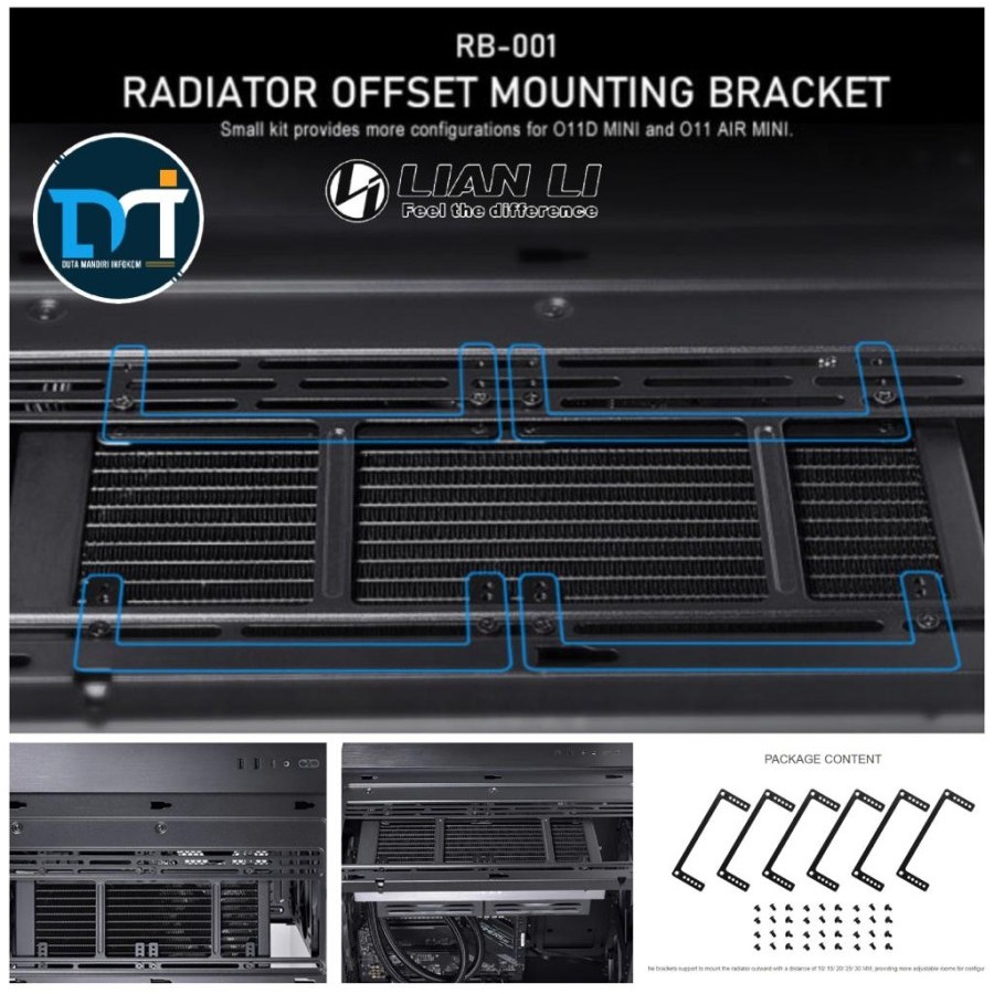 Jual Lian li RB 001 - Radiator Offset Mounting Bracket | Shopee Indonesia