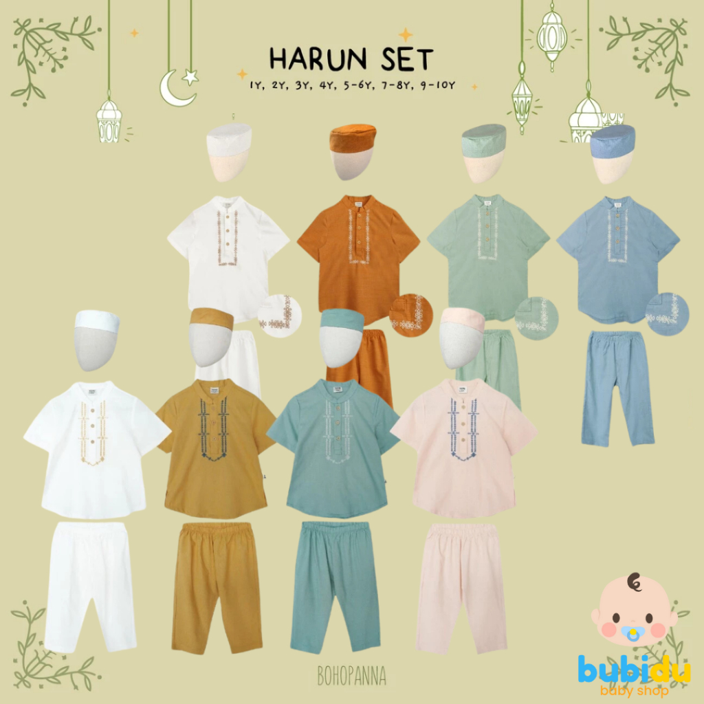 Jual BOHOPANNA - RAYA COLLECTION - HARUN SET | Setelan Baju Muslim Anak ...