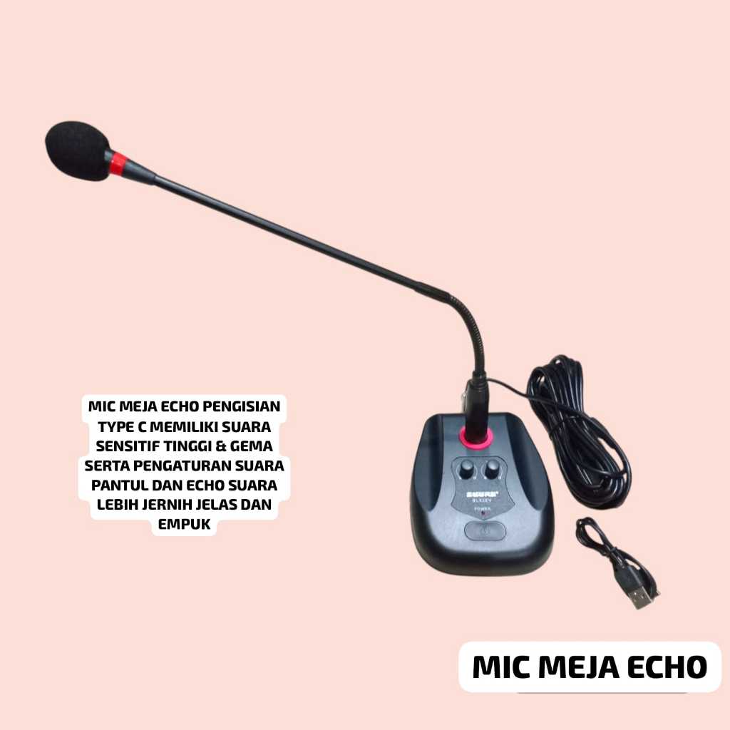 Jual G307 SHUR mic meja condenser mik table desk standing electret ...