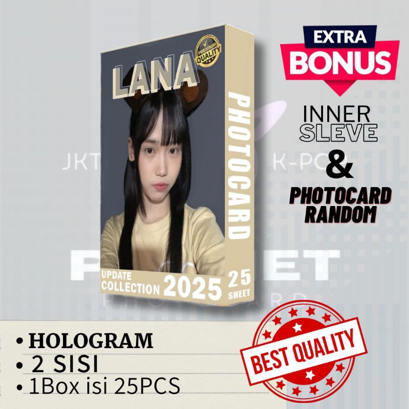 Jual Photocard Jkt48 Lana 2025 Hologram - 2 sisi - 1 Box Isi 25Pcs | Shopee Indonesia