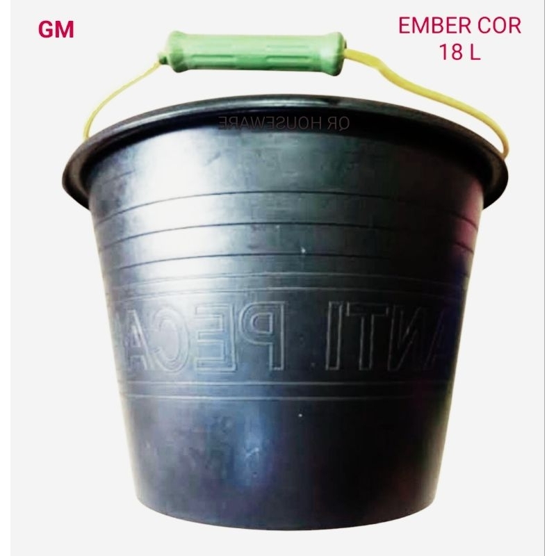 Jual Ember Cor Hitam 18 Liter Hitam GM | Shopee Indonesia