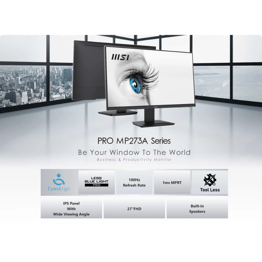 Jual Monitor MSI PRO MP273A 27" FHD IPS 100Hz 4ms | Shopee Indonesia
