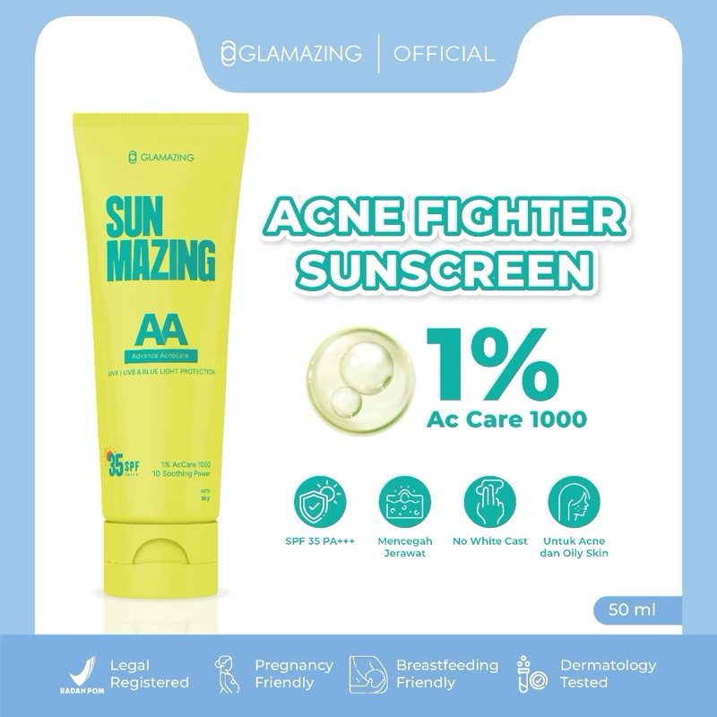 Jual SUNMAZING ADVANCE ACNECARE (UVA/UVB & BLUE LIGHT PROTECTION ) SPF ...