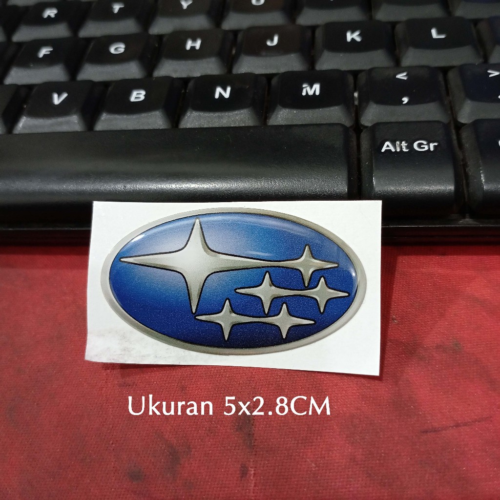Jual Sticker Timbul Resin SUBARU LOGO OVAL Stiker Logo Lycal 3D Kecil ...