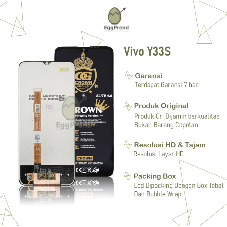 Jual LCD TOUCHSCREEN VIVO Y33S / Y33T / V2120 / Y35 2022 / T1 5G ...