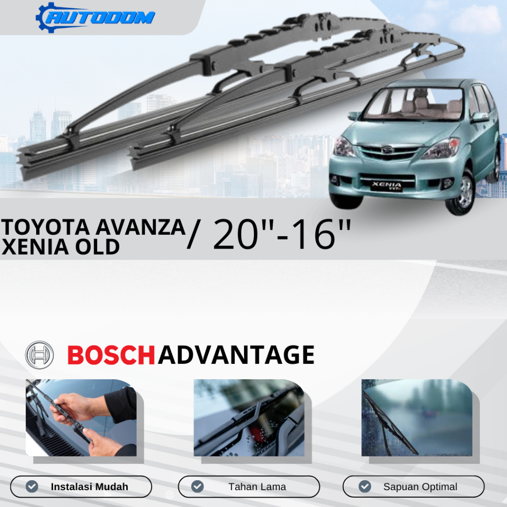 Jual Bosch Advantage Wiper Kaca Mobil Toyota Avanza Xenia Lama 20" dan 16" (Sepasang) / Wiper ...