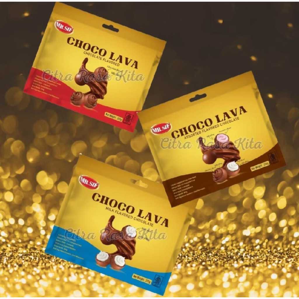 Jual MR.SIF CHOCO LAVA Assorted Milk Chocolate 200g Ailisha Choco Lava ...