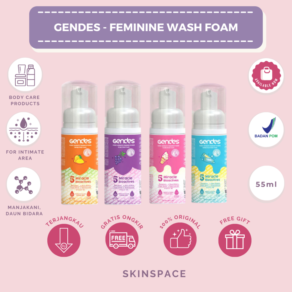 Jual GENDES Sweet Aromatic Feminine Care Wash Foam / Sabun Pembersih ...
