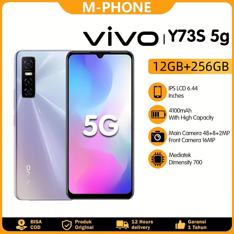 Jual HP Vivo Y73S 5G Smartphone 12GB+256GB Murah 6.44 inci 4100mAh Baterai Cuci Gudang Handphone ...
