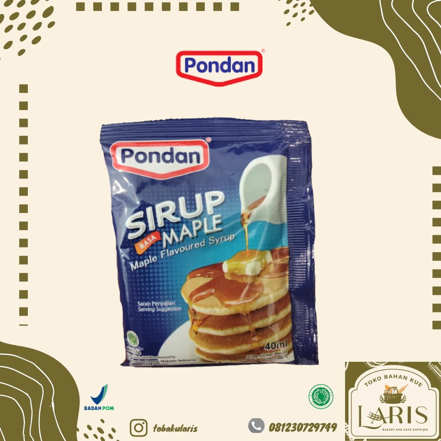 Jual PONDAN SIRUP RASA MAPLE KEMASAN SACHET 40 ML | Shopee Indonesia