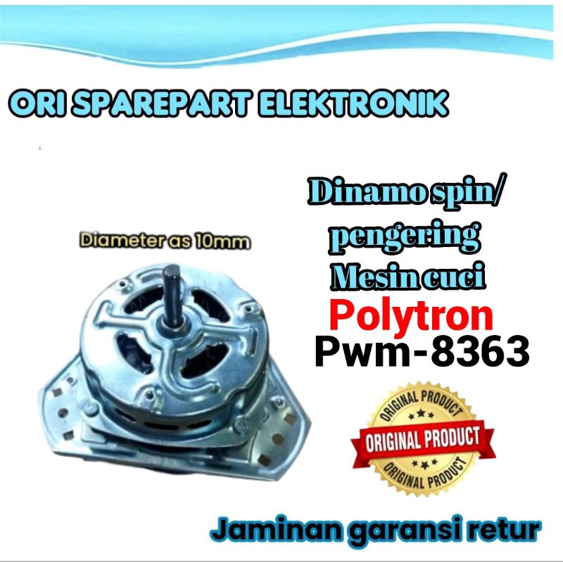 Jual Dinamo Spin/pengering mesin cuci POLYTRON PWM-8363 ORIGINAL TEMBAGA | Shopee Indonesia