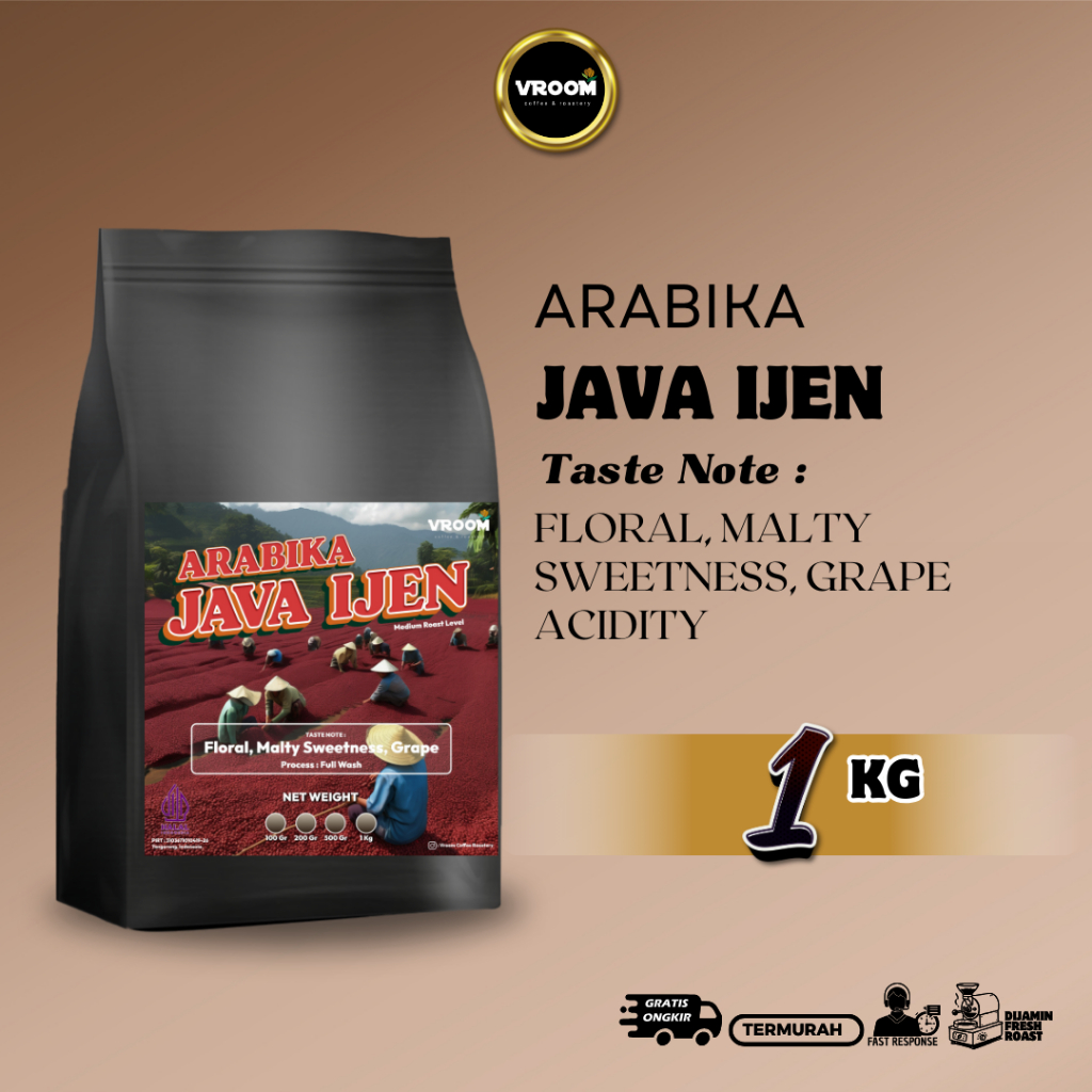 Jual Kopi Arabika Java Ijen Arabica Coffee Roast Bean Kopi biji Matang ...