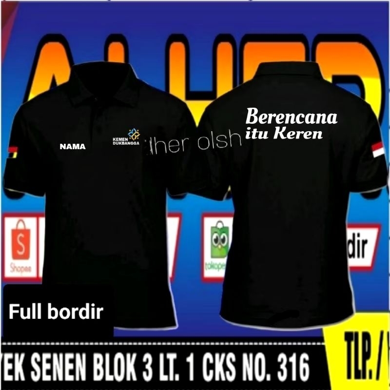 Jual Lengan pendek Kaos kemendukbangga Seragam BKKBN kaos kerah BKKBN ...