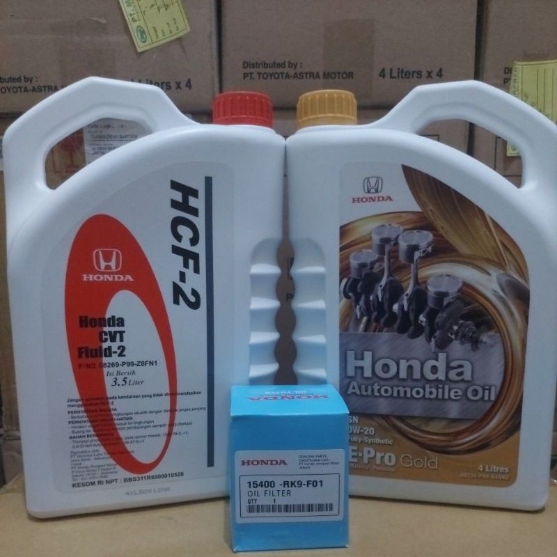 Jual Paket Ganti Oli HCF-2 Honda Cvt Fluid -2 Uk 3.5L Original Oli Epro Gold Honda Jazz,City,HRV ...