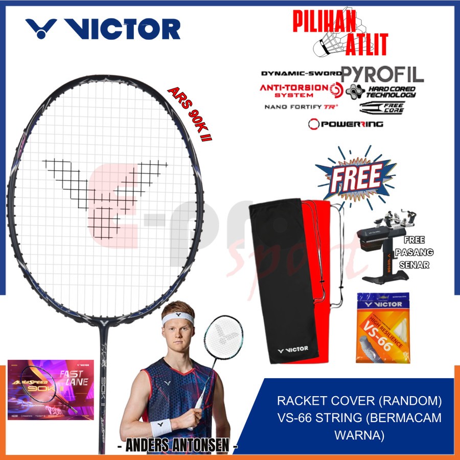Jual Raket Badminton Victor Auraspeed 90K II B / ARS-90K / ARS 90K ...