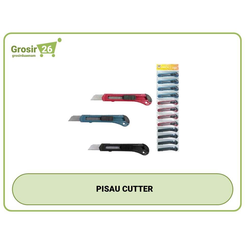 Jual (1 papan) pisau cutter pemotong renteng l-500 besar | papan ...