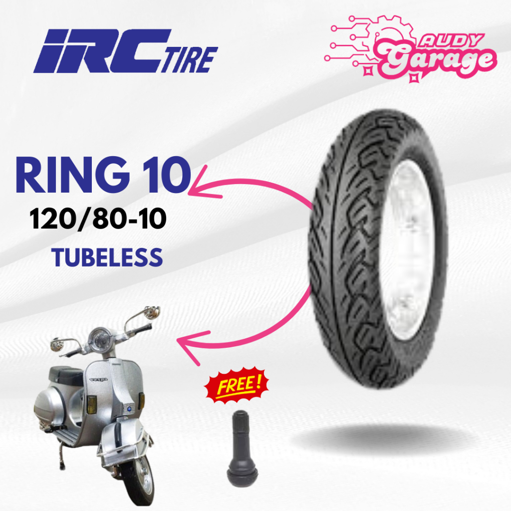 Jual Ban Motor Vespa Ring 10 IRC MB520M 120/80-10 Ban Tubles Belakang Vespa | Shopee Indonesia