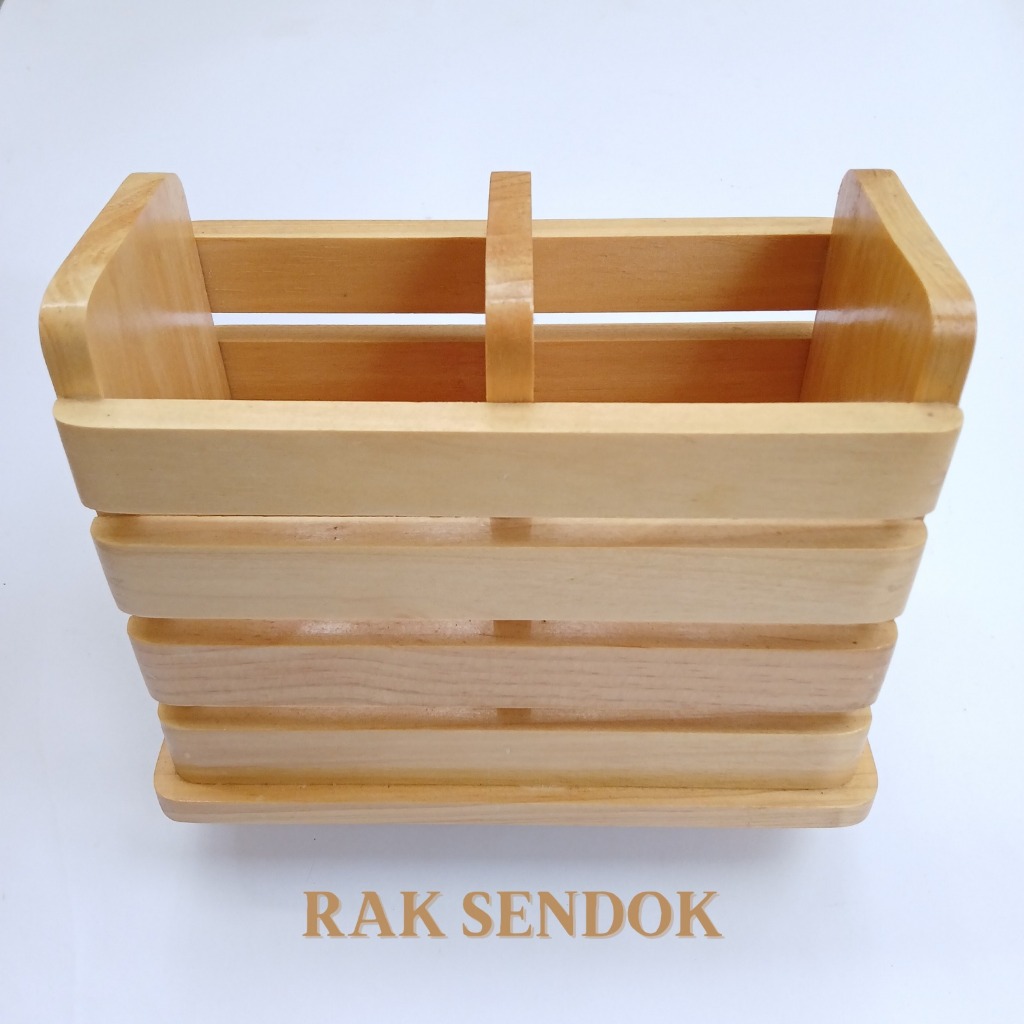 Jual Queenra Winazar - Rak Wadah Sendok Garpu Tempat Wadah Sendok Kayu ...