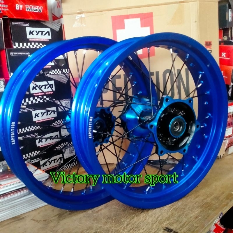 Jual velg set supermoto expedition KLX D-Tracker wr 155 crf 150 ring 17 ...