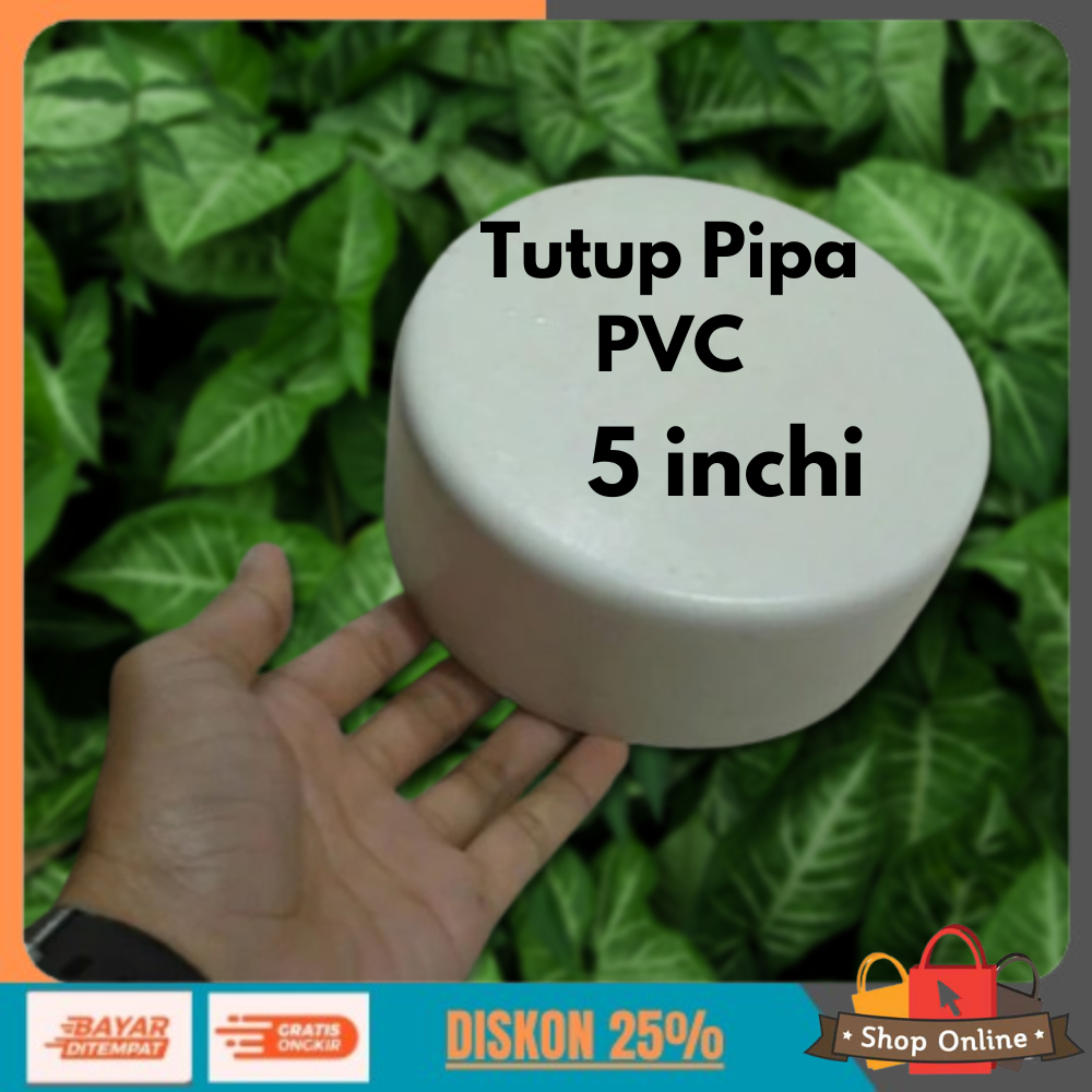 Jual NEW PROMO fitting pvc dop 5 inchi cap 5 inchi tutup pipa pvc ...
