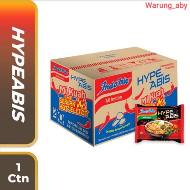 Jual Indomie Kuah HypeAbis Rasa Seblak Hot Jeletot 1 Dus Isi 40 Pcs ...