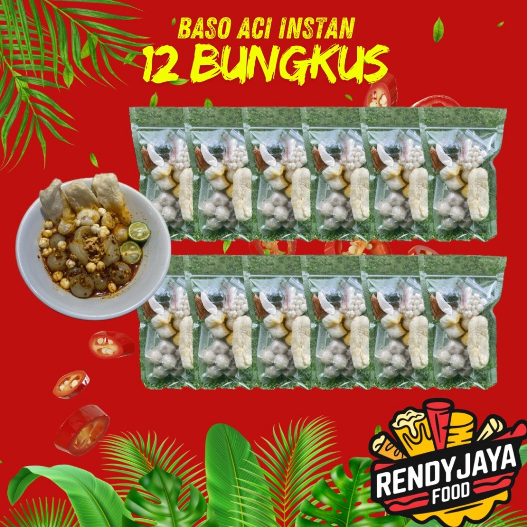 Jual Paket baso aci 12 bungkus homemade / paket pedas baso aci original ...