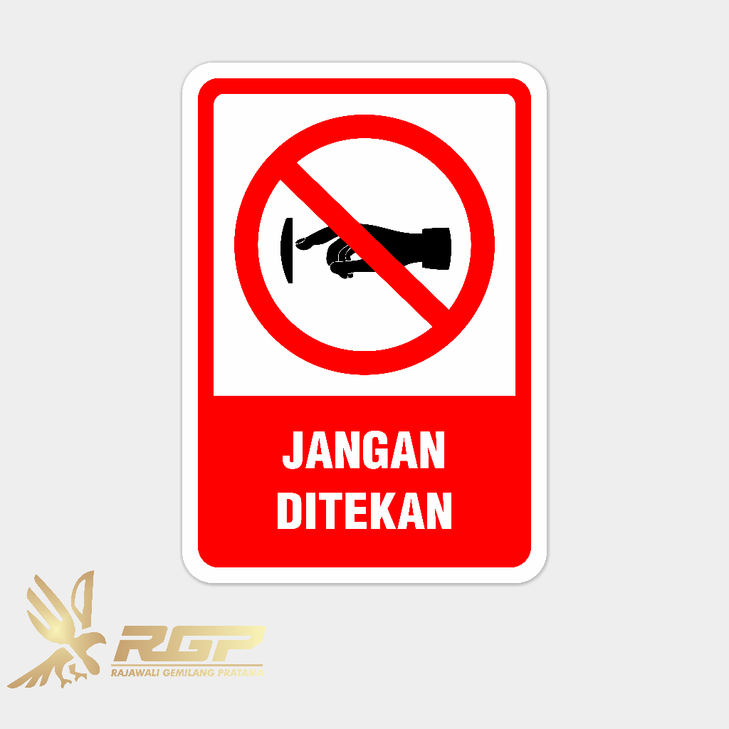 Jual Rambu Jangan Ditekan - Plat Aalumunium | Shopee Indonesia