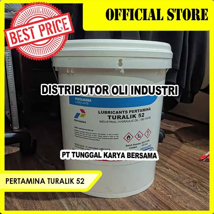 Jual PERTAMINA TURALIK 52 ( Oli Hidrolik Industri - ISO VG 68 ...