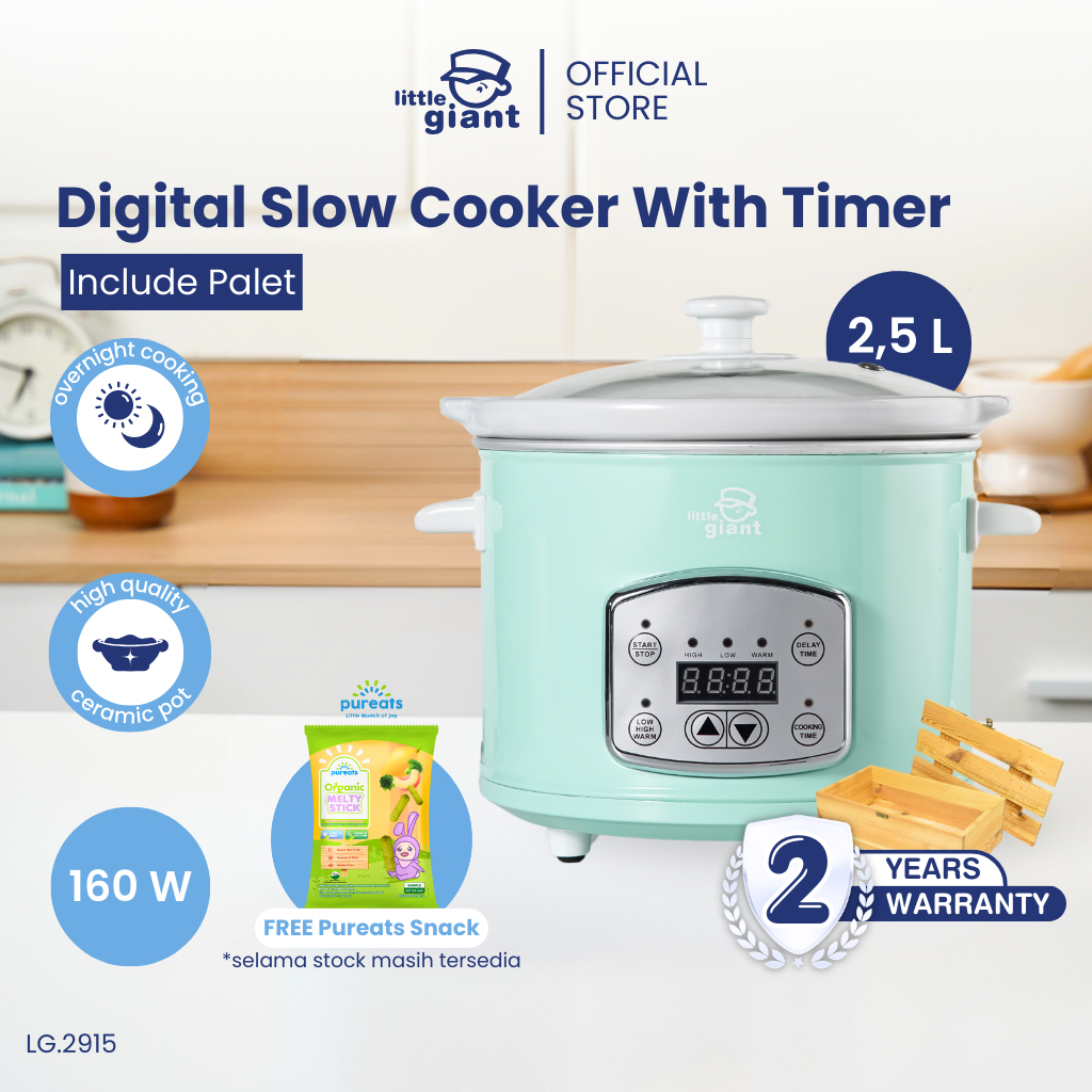 Jual Little Giant Digital Slow Cooker With Timer 2.5 Liter (INCLUDE ...