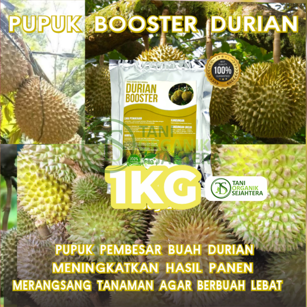 Jual Pupuk Booster Durian 1KG Pupuk Organik Pelebat Booster Durian Perangsang Buah Durian Pupuk ...