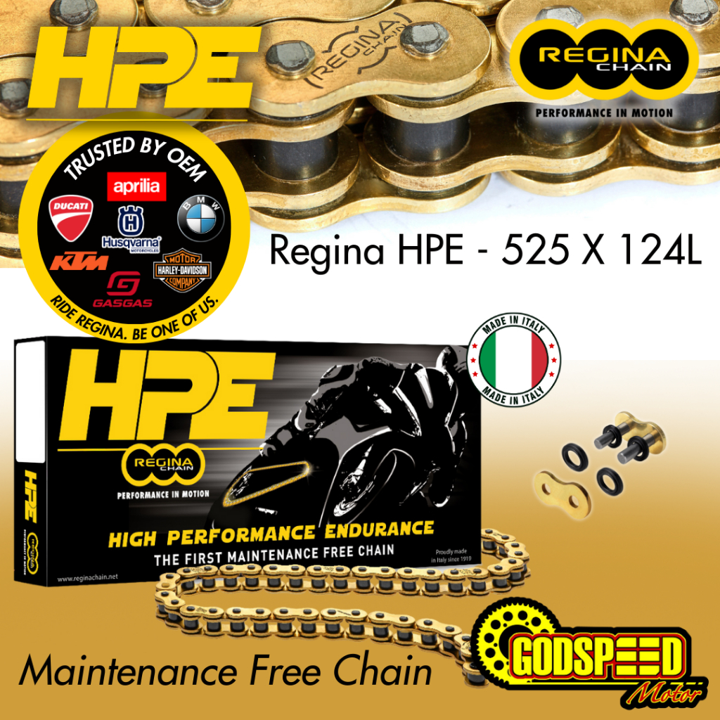 Jual RANTAI REGINA 525 124 HPE Z RING Z-RING GOLD ZX10R H2R R6 CBR600 ...